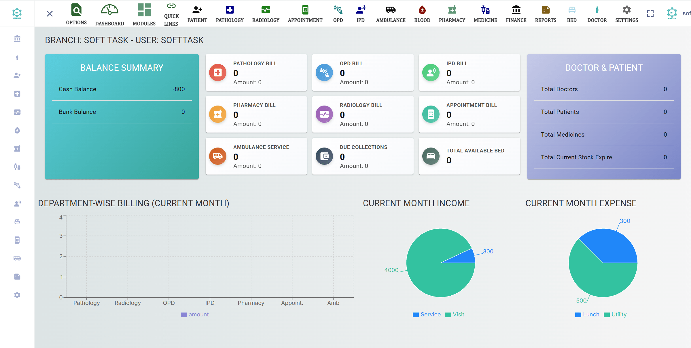 HOSPITAL MANAGEMENT SOFTWARE - SOFT TASK